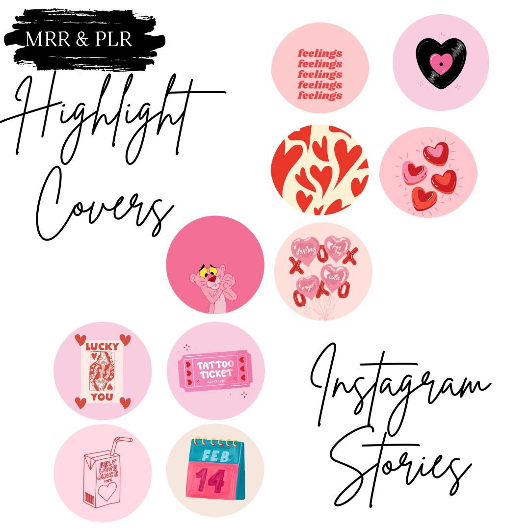 50 Retro Instagram Highlight Cover Icons, Love Icons, Groovy Highlight ...