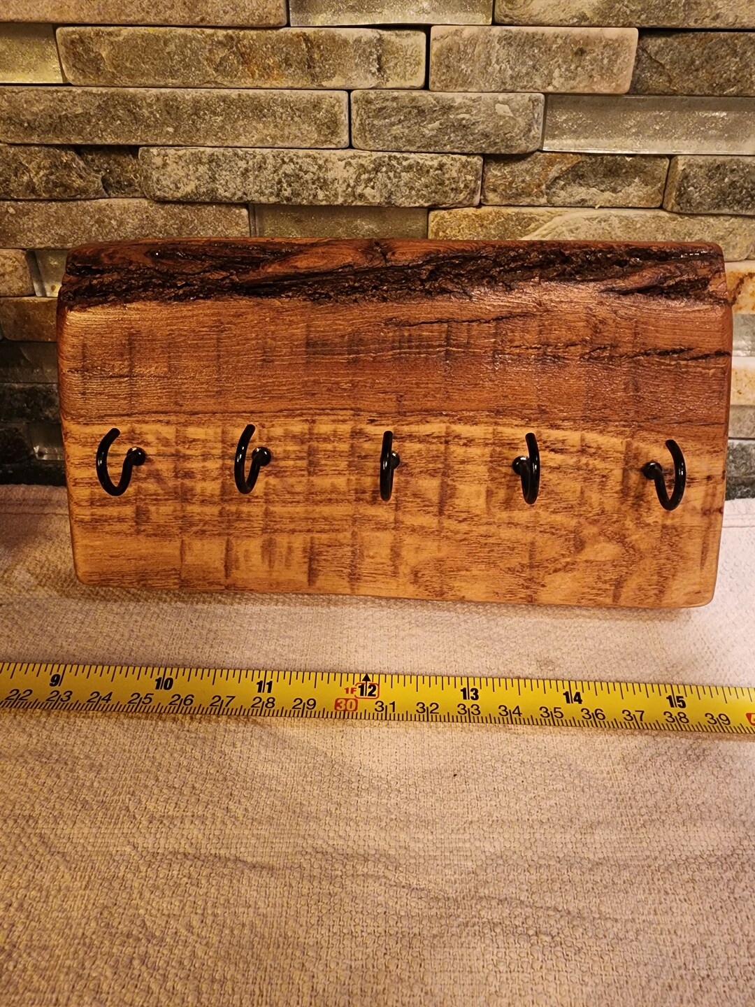 Live Edge Wood Key Holder - Etsy