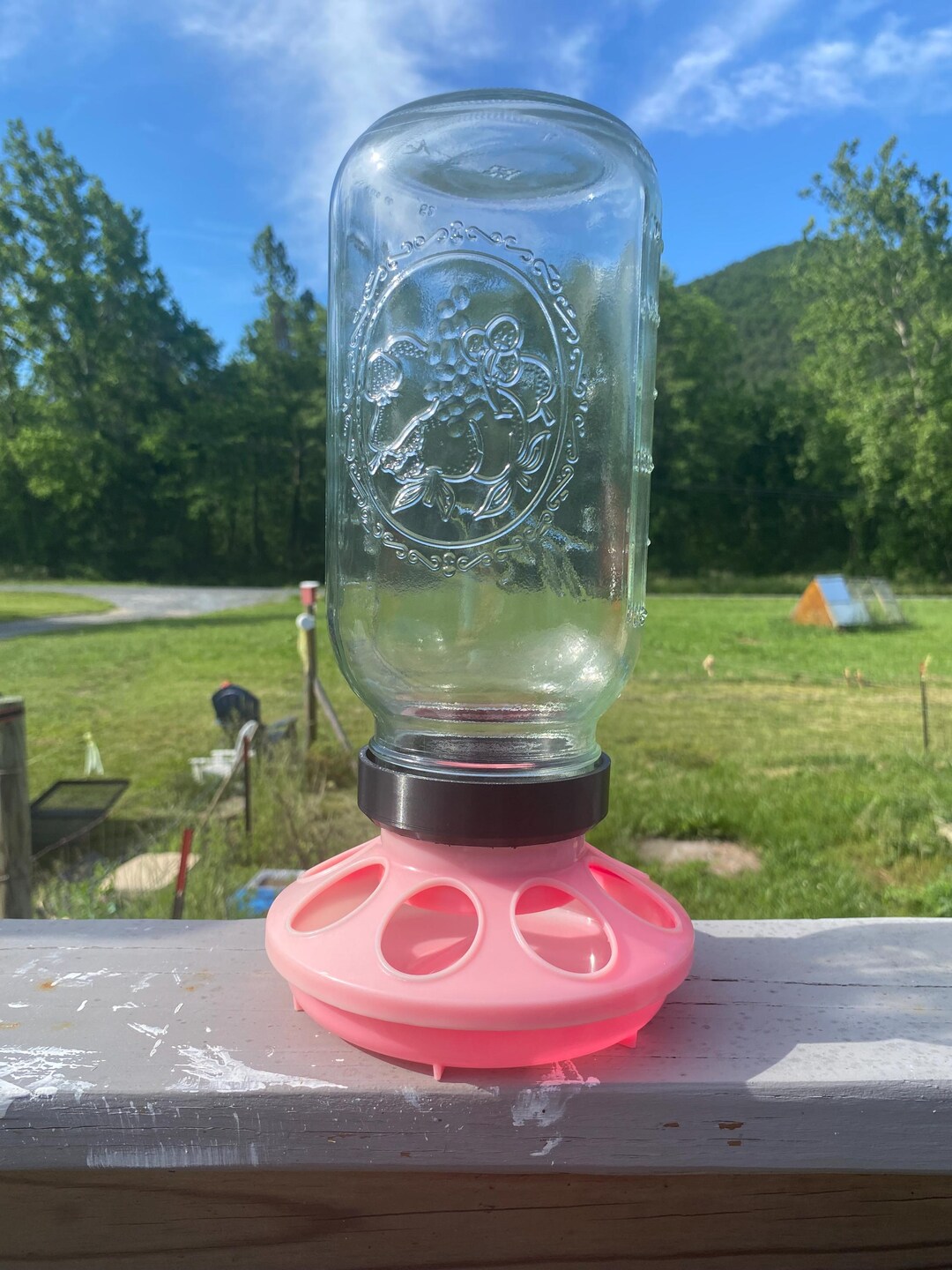 DIY Chicken Feeder Adapter – Fits Wide Mouth Jars for Easy Feeding - Etsy