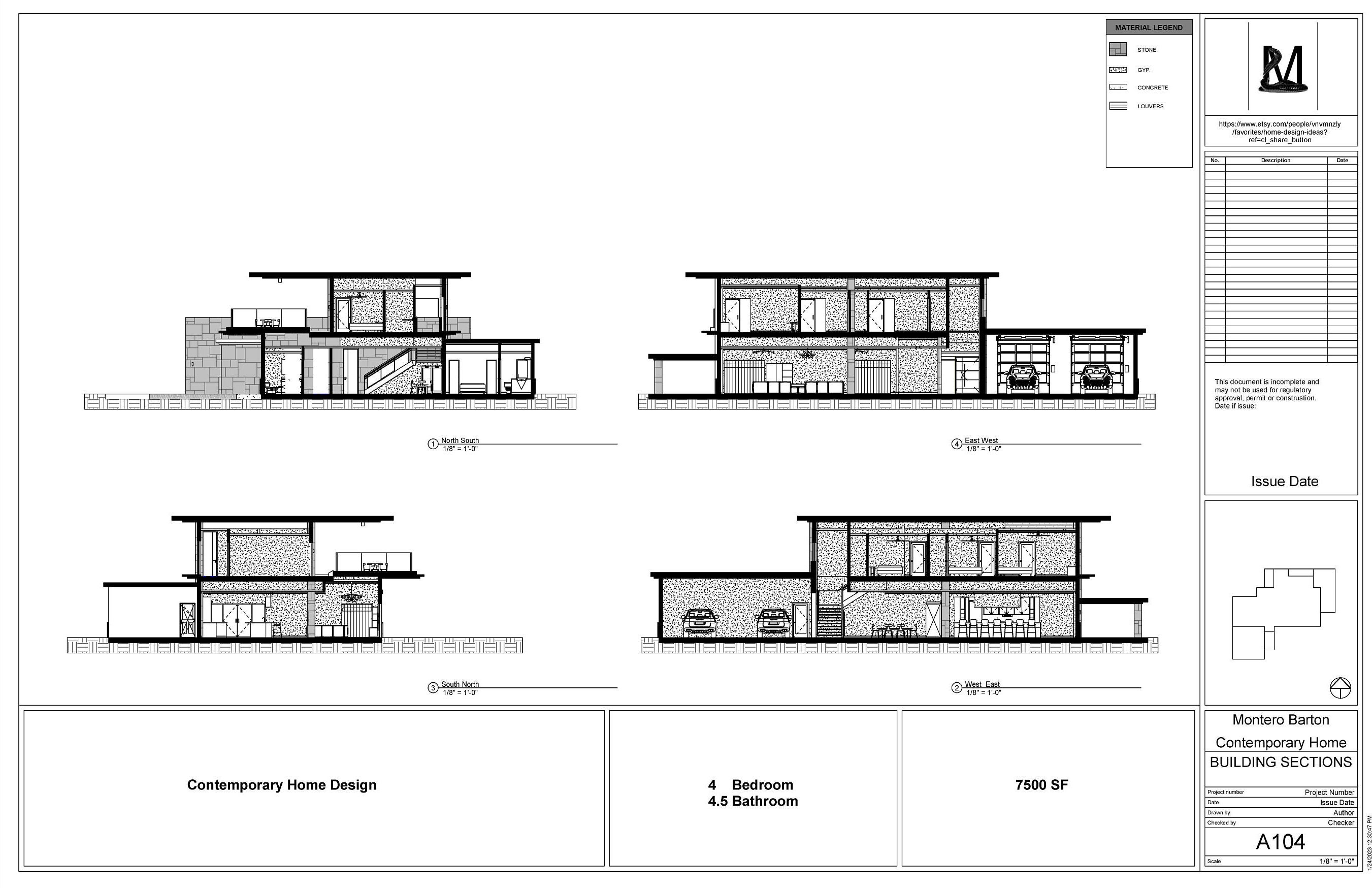 Contemporary Home - Etsy