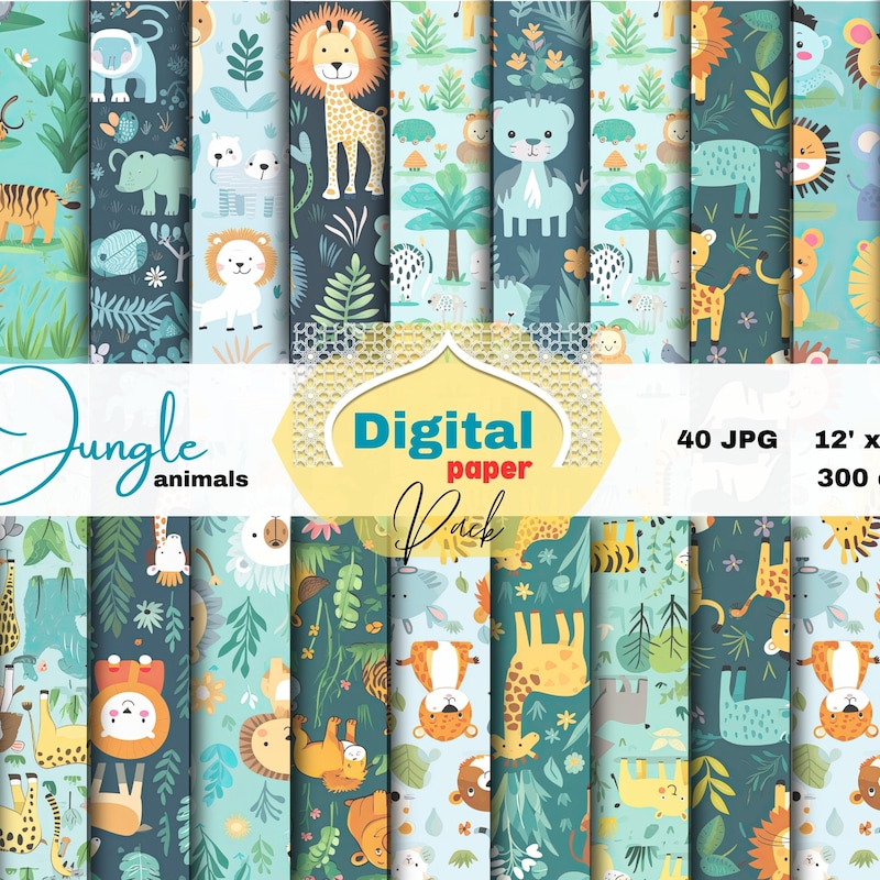Safari Digital Paper - Etsy