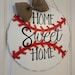 Home Sweet Home Round Baseball Door Hanger - Etsy