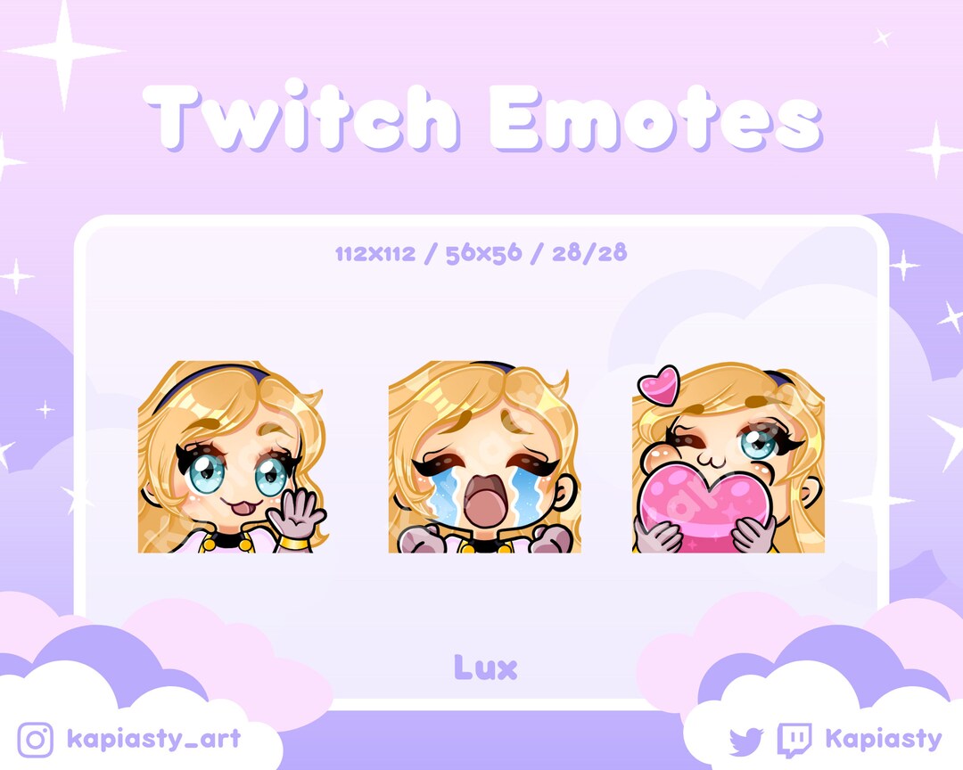 Lux Emotes Lol League of Legends Lux for Twitch/discord 3 - Etsy