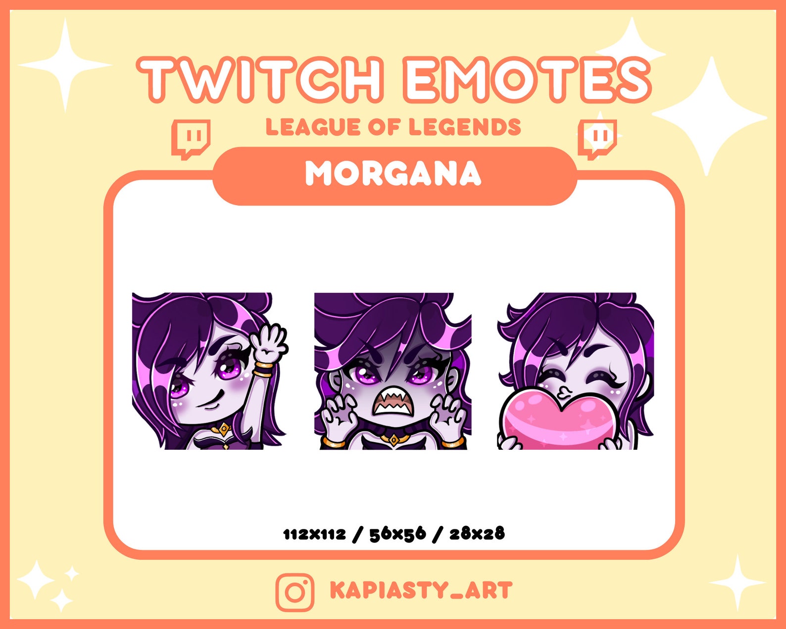 Morgana Emotes | Lol League of Legends Morgana for Twitch/discord 3 ...