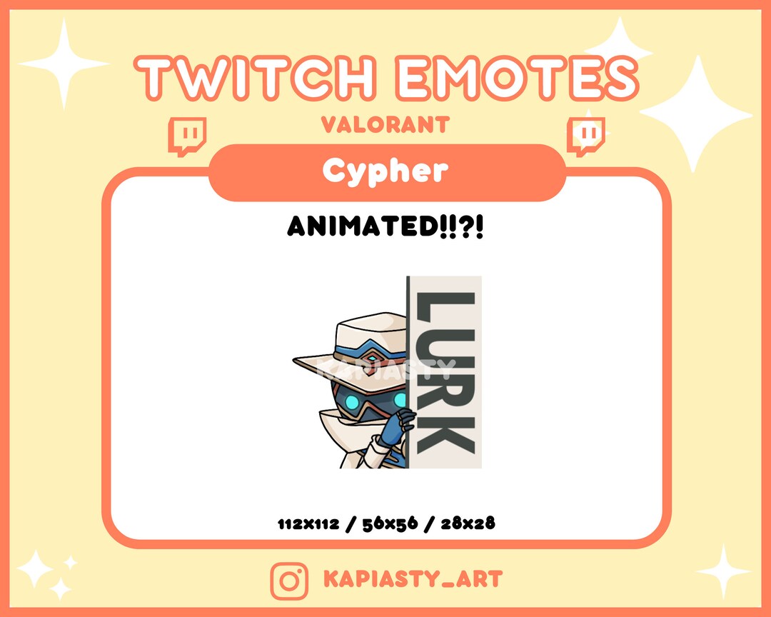 ANIMATED Cypher Emote Lurk L Valorant Cypher for Twitch/discord L ...