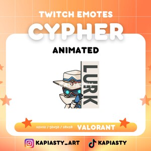 ANIMATED Cypher Emote Lurk L Valorant Cypher for Twitch/discord L ...