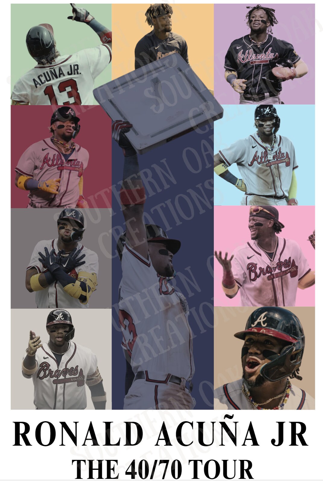 Ronald Acuna Jr-eras Tour Poster-baseball-png-svg-atlanta - Etsy