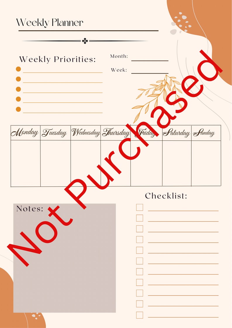 Digital and Printable Planner Sheets for University Students - Etsy