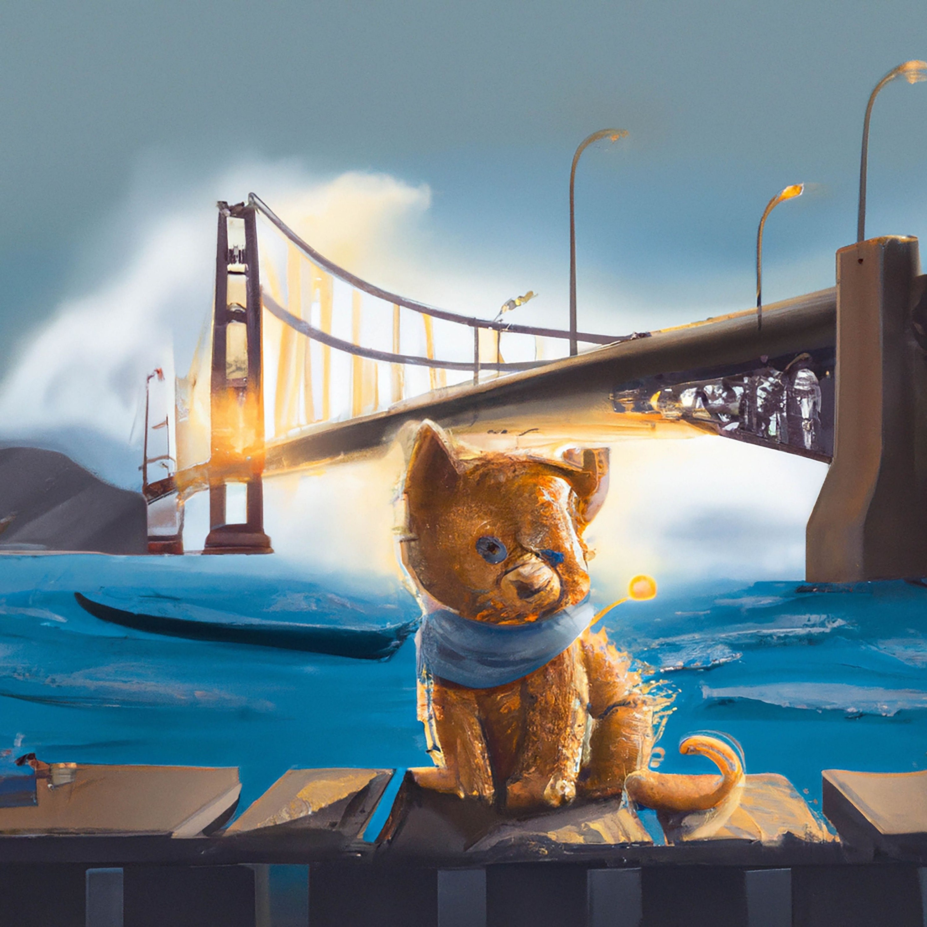 Kitten Golden Gate Bridge - Etsy