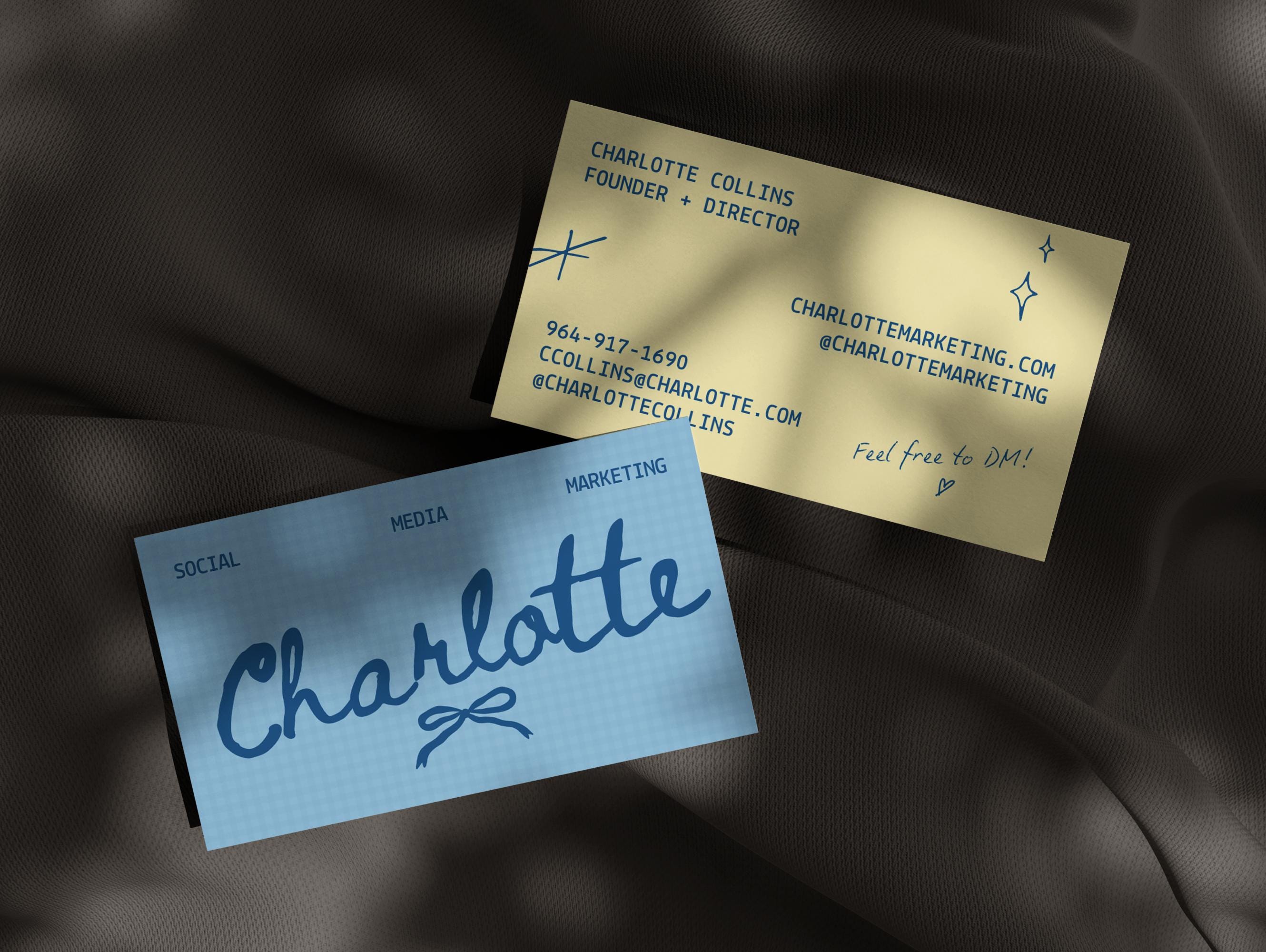 Business Card Cute Design Handmade Visit Card Canva Template Creative ...