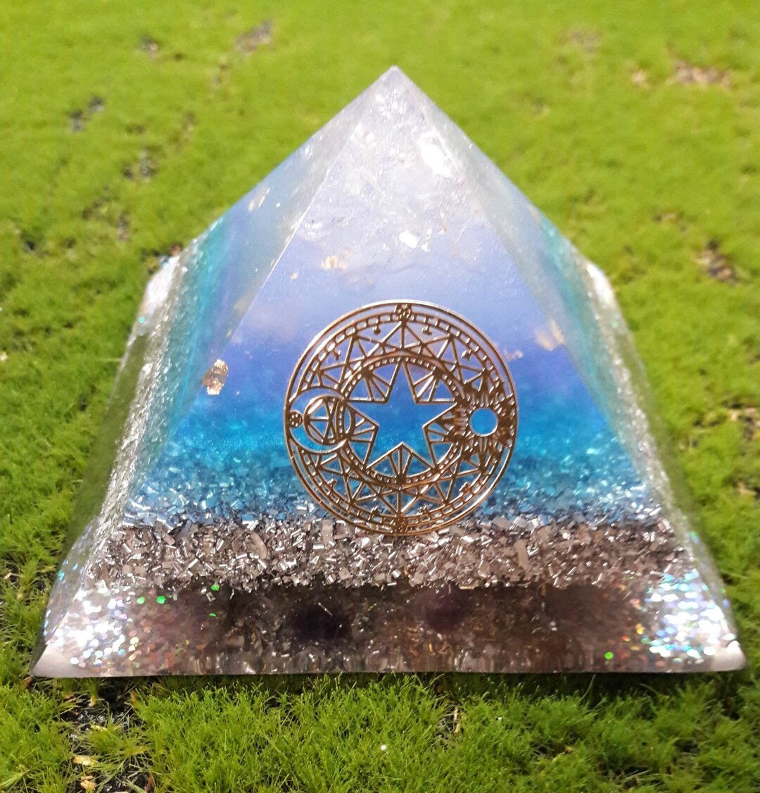 Celestial Alignment Orgonite Pyramid, EMF Protection, Energy Generator ...