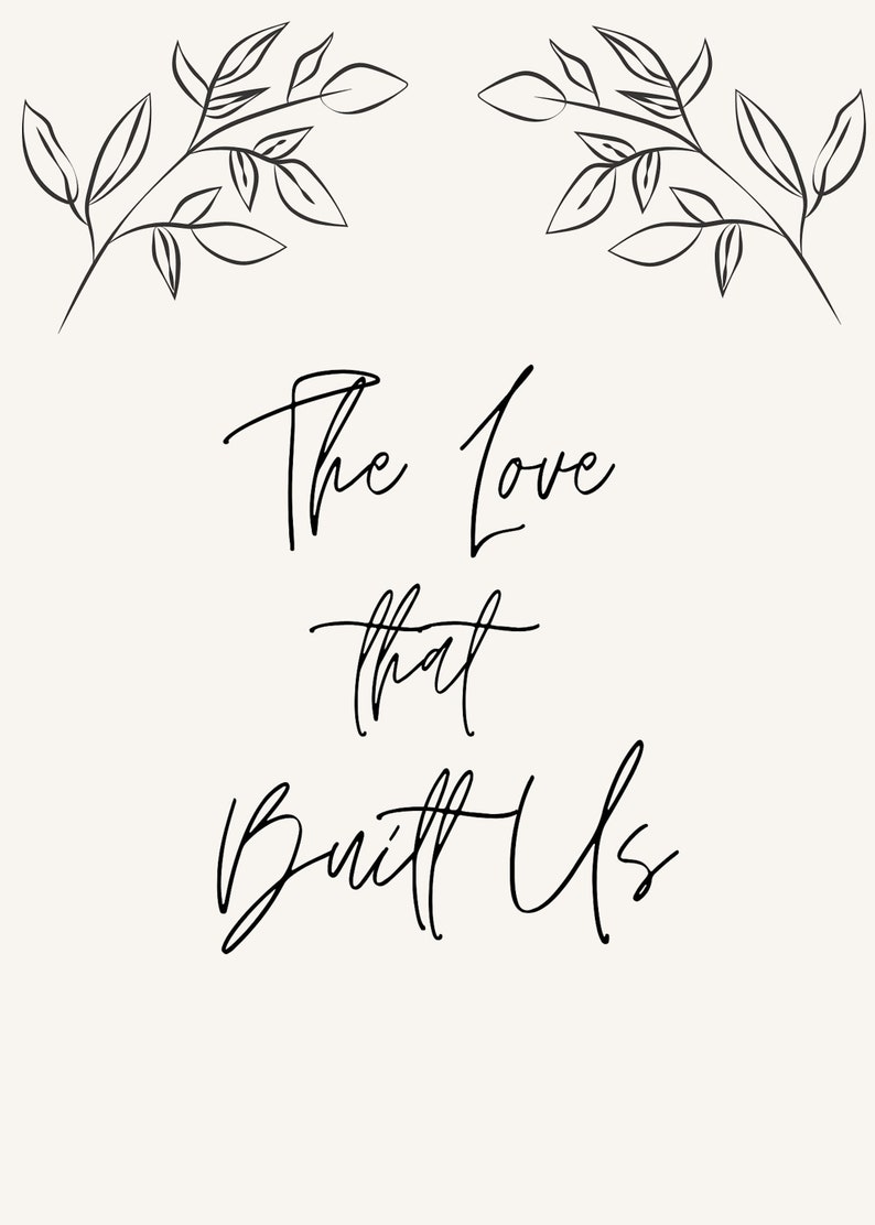 The Love That Built Us Wedding Sign - Etsy