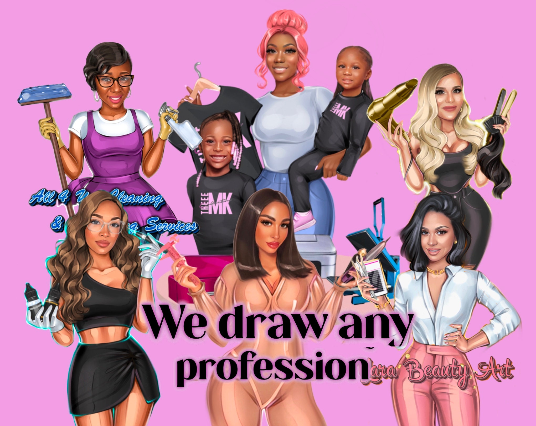 Cartoon Cleaner Logo - Customizable and Fun Design for Your Cleaning ...