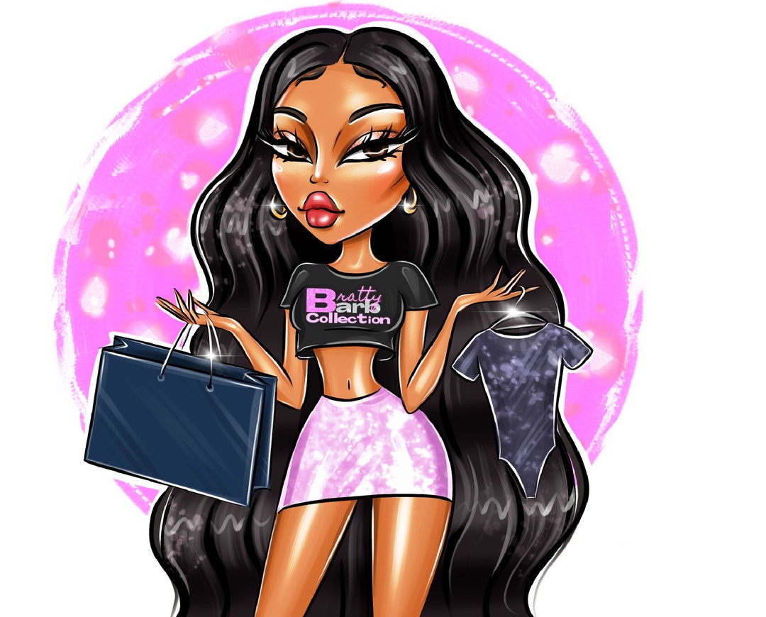 Glamour Girl Cartoon Logo Custom Fashion Doll Design - Etsy