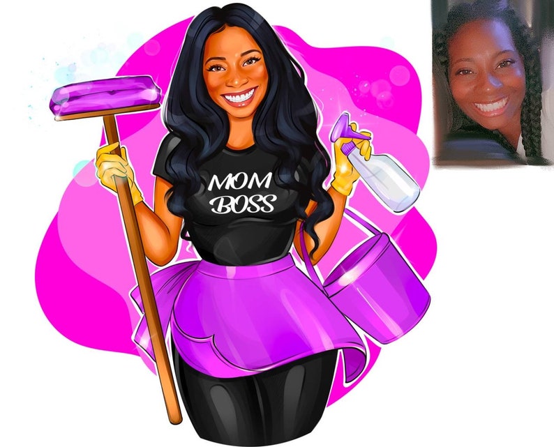 Cartoon Cleaner Logo - Customizable and Fun Design for Your Cleaning ...