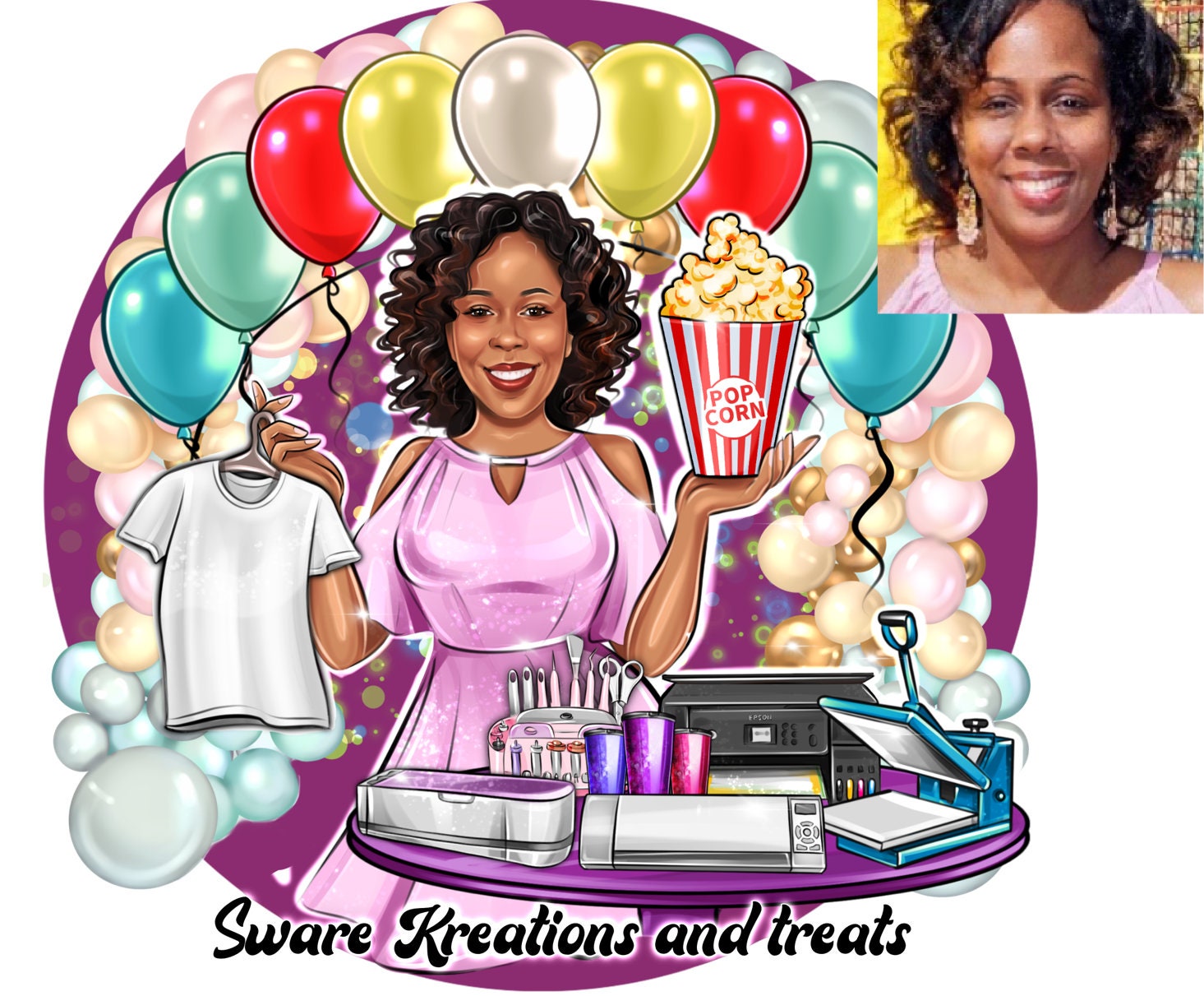 Cute Cartoon Logo for Crafters - Customizable and Hand-drawn by Artist ...