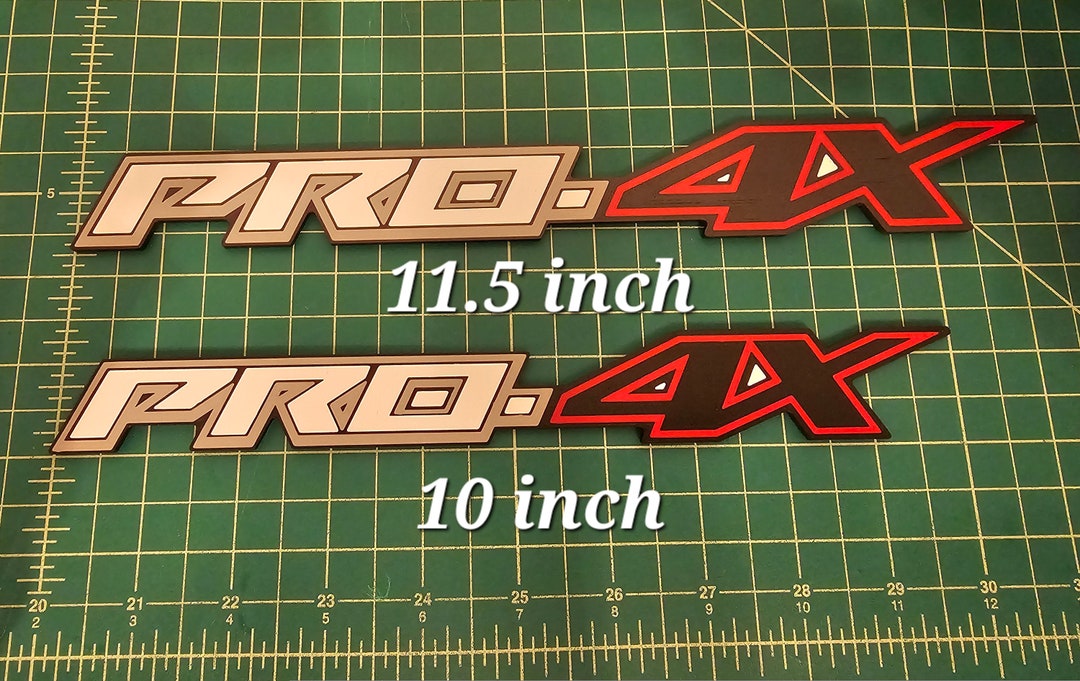 10 Inch Flat Lettering 3D Printed Pro-4x Logo Emblem in 2 OR 4 Colors ...