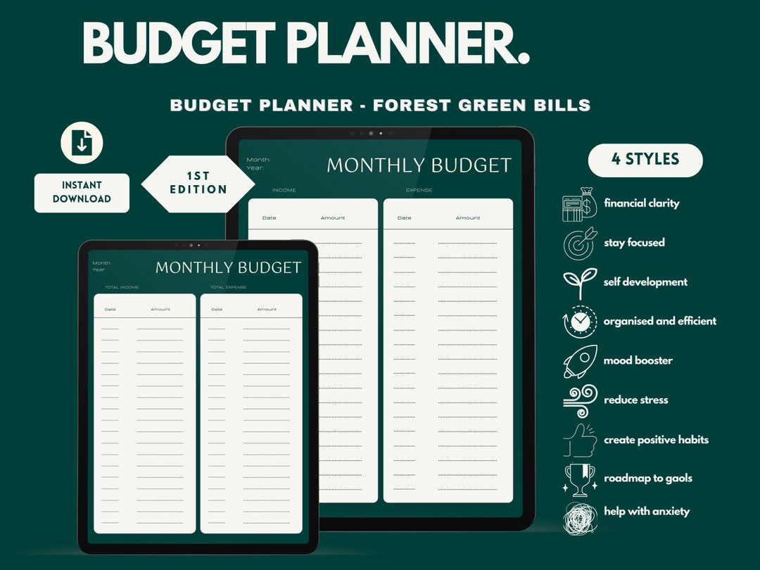 Digital Budget Planner, Finance Tracker, Finance Planner, Digital ...