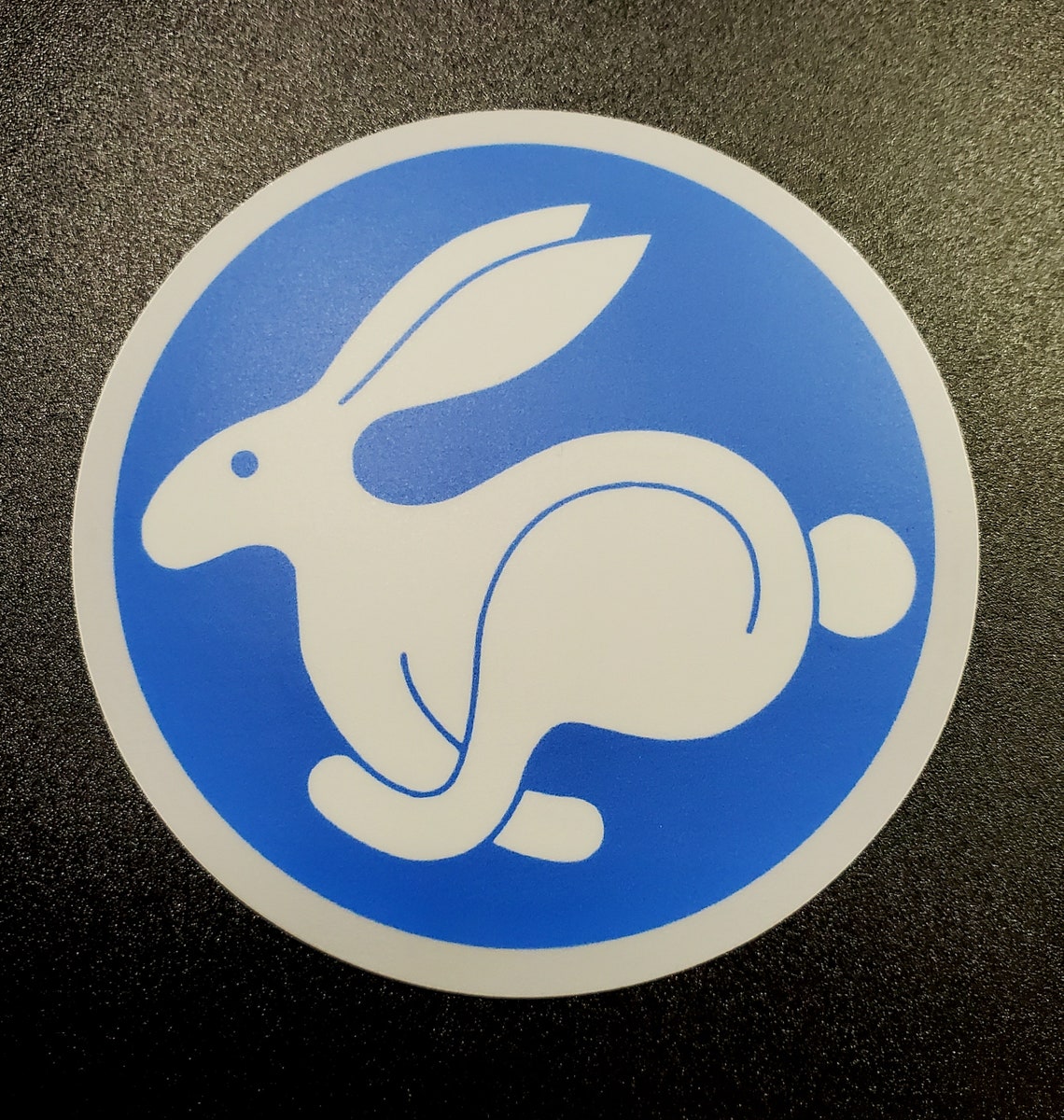 VW Retro Rabbit Sticker Grey and Blue - Etsy