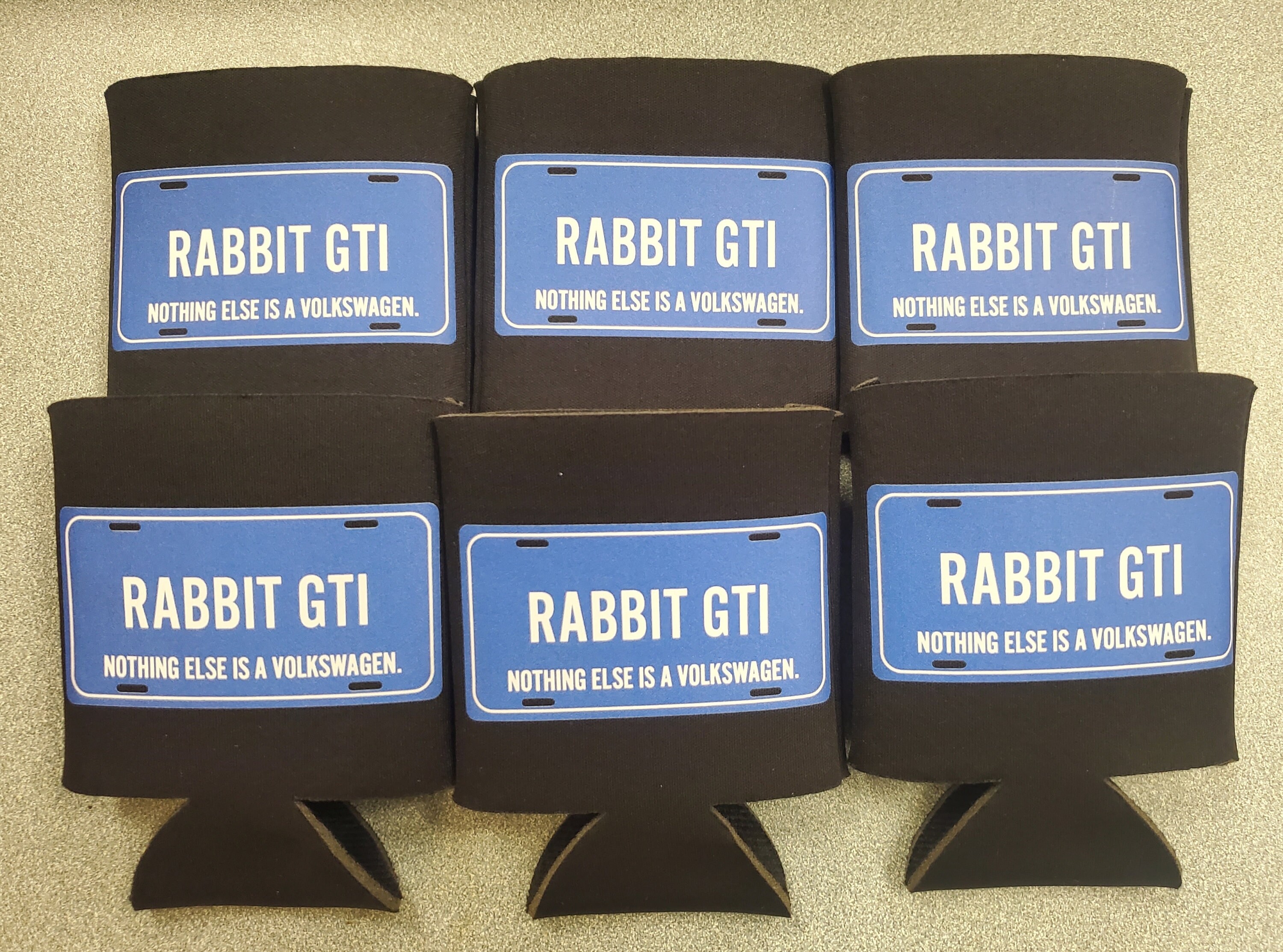 VW Retro Rabbit License Plate Design Can Koozie - Etsy
