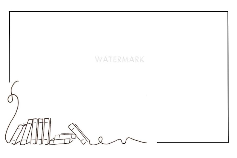 10 Bookplate Stickers - Row of Books - Author Signature - Book ...