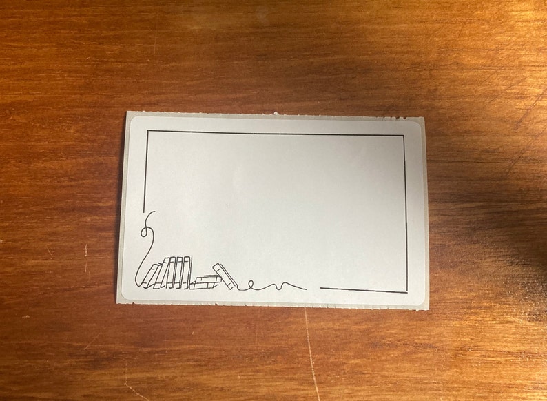 10 Bookplate Stickers - Row of Books - Author Signature - Book ...