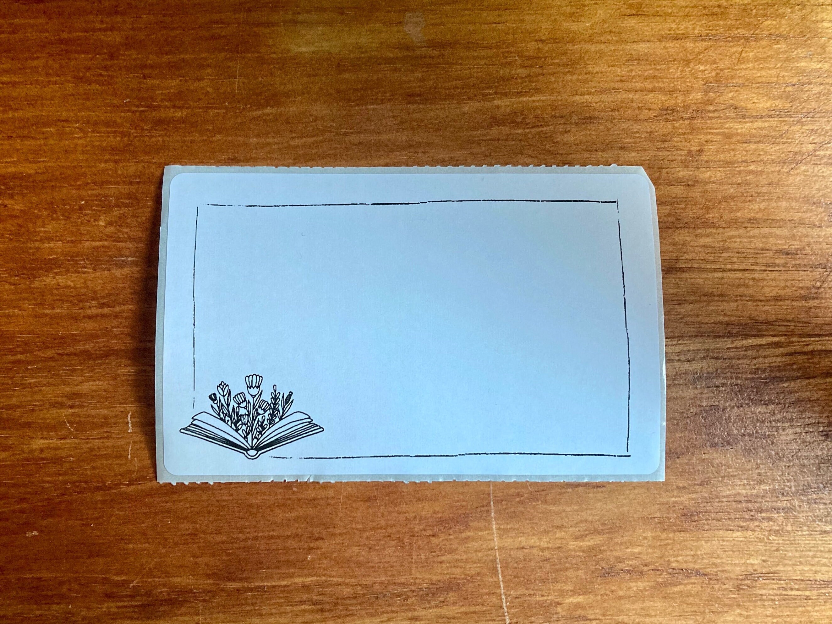 10 Bookplate Stickers Book and Flowers - Author Signature - Book ...