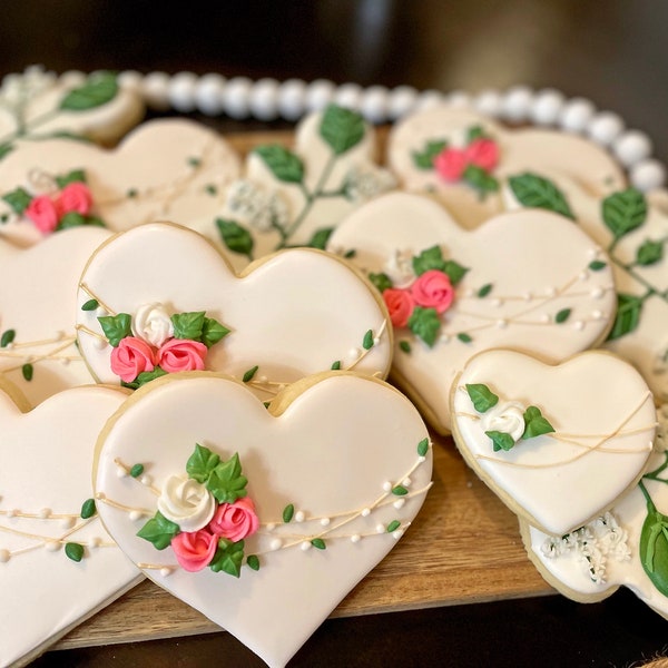 Heart Wedding Cookie - Etsy