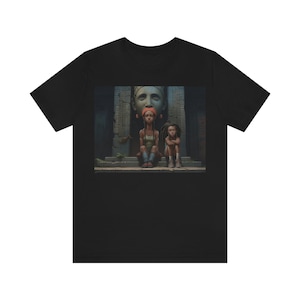 Urban Fantasy Anime Duo on a T-shirt/unisex Jersey Short Sleeve Tee ...