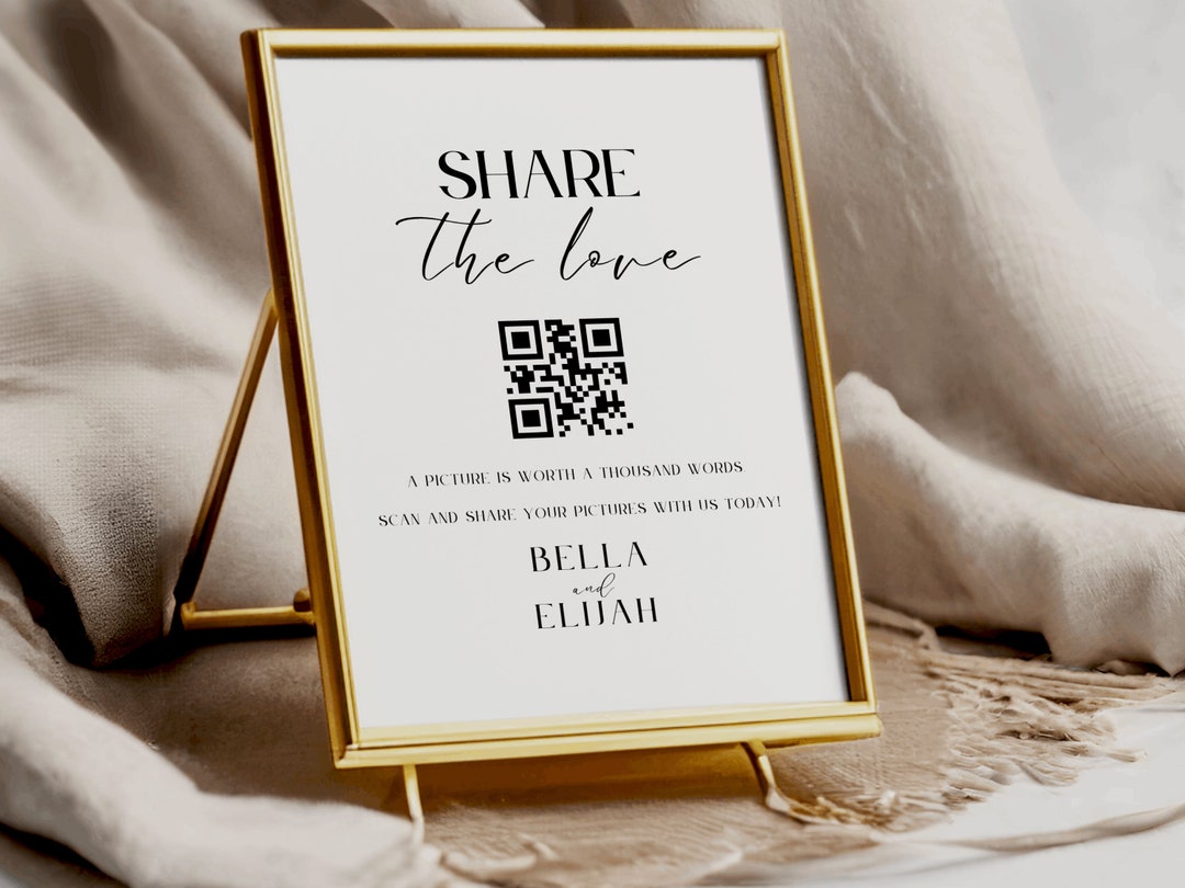 QR Code for Photo Sharing Wedding, Capture the Love QR Code, Share the ...