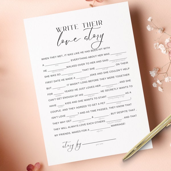 Blank Mad Lib Template - Etsy UK