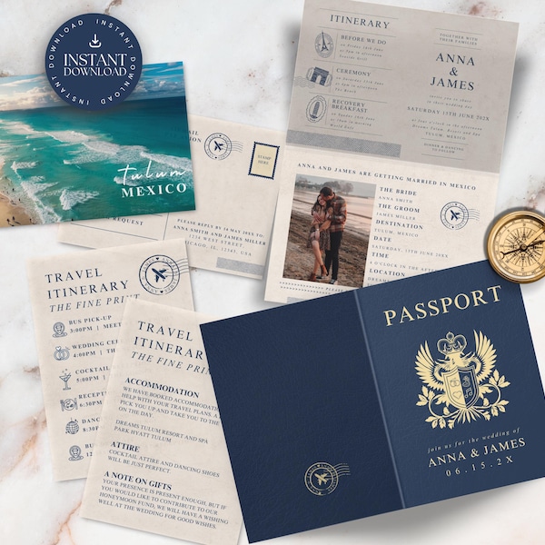 Rainbow Wedding Invitation Suite Canva Template Diy Wedding Invite Kit