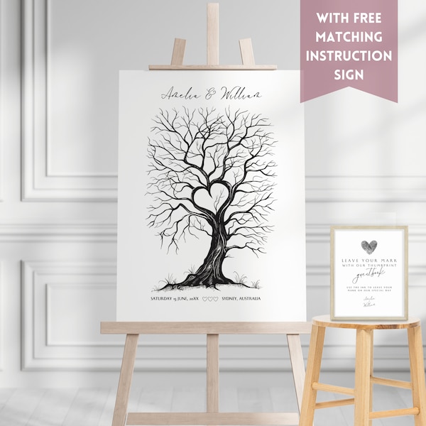 Thumbprint Guestbook - Etsy