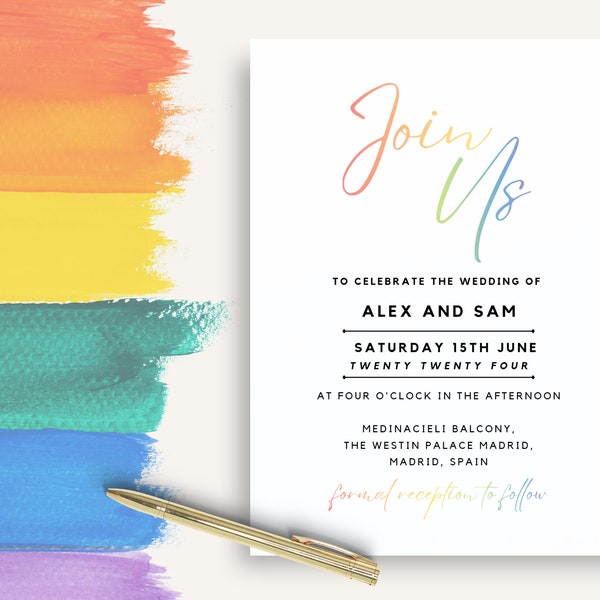 Lesbian Wedding Invitation Etsy