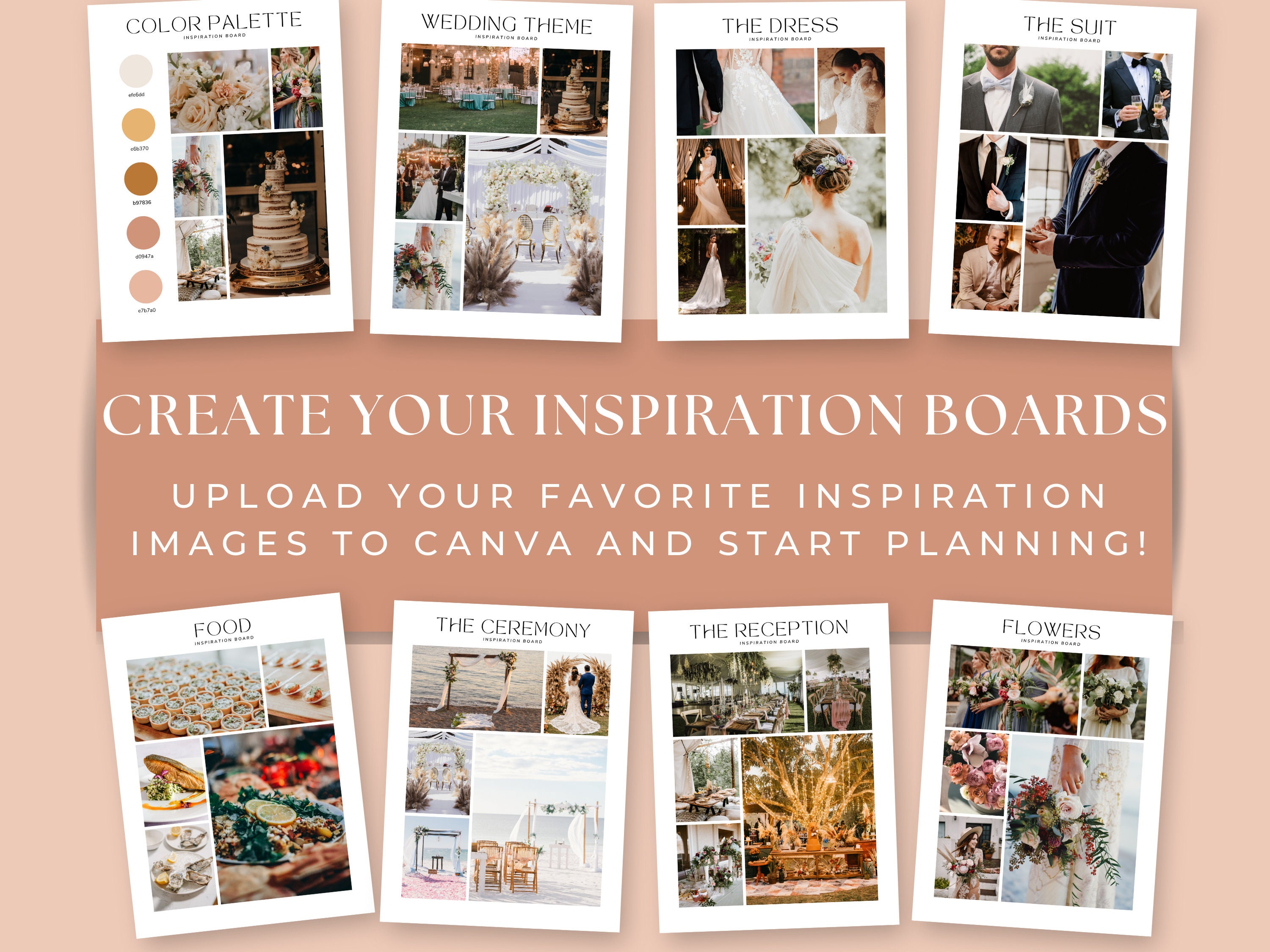 Wedding Vision Board Template Wedding Moodboard Planner - Etsy