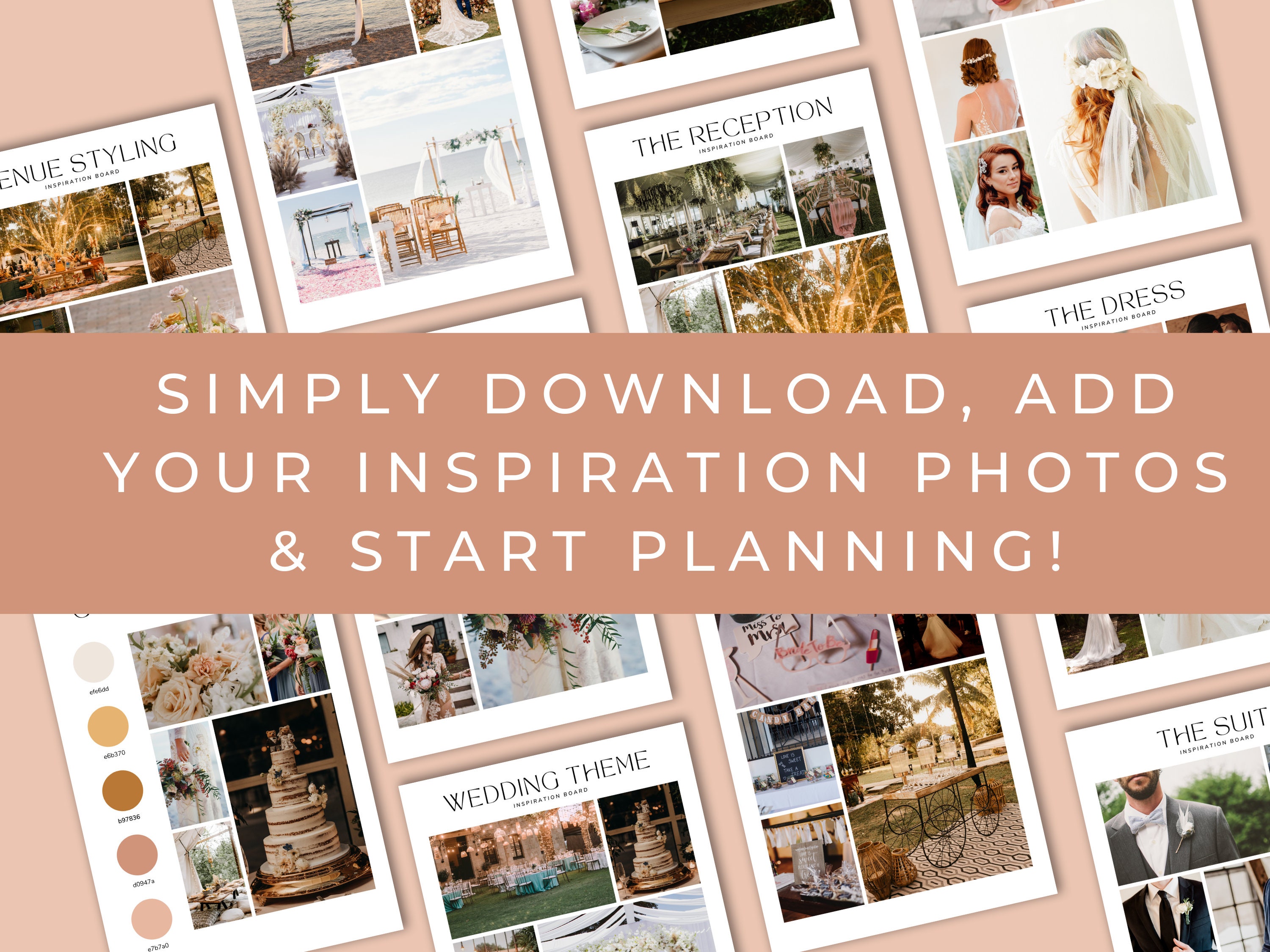 Wedding Vision Board Template Wedding Moodboard Planner - Etsy