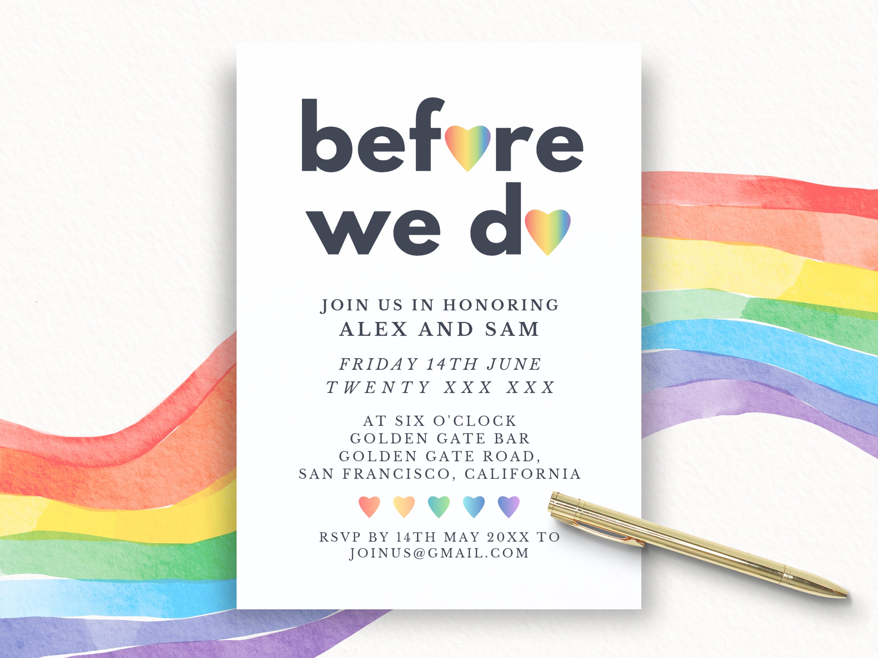 LGBTQ Electronic Rehearsal Dinner Invite the Night Before - Etsy