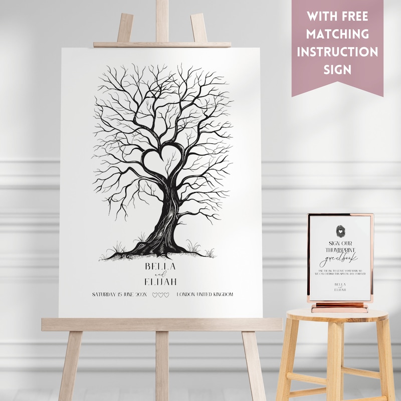 Thumbprint Tree Guest Book - Etsy
