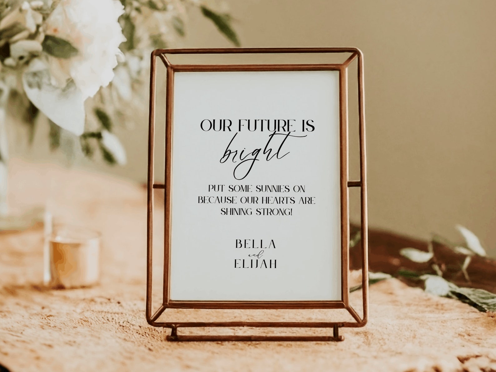 Sunglass Wedding Favor Sign, Gift for Guests Wedding Signage, Bridal ...