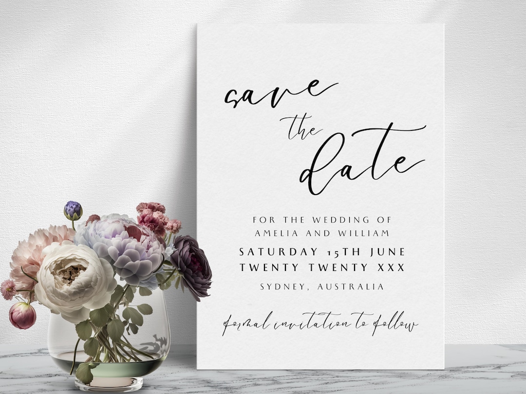 Save the Date Invitation to Follow Invitation to Follow on - Etsy