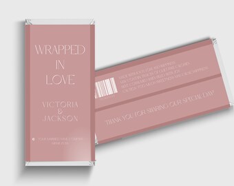 Blush Pink Chocolate Bar Wrapper Template Printable Candy Bar - Etsy ...