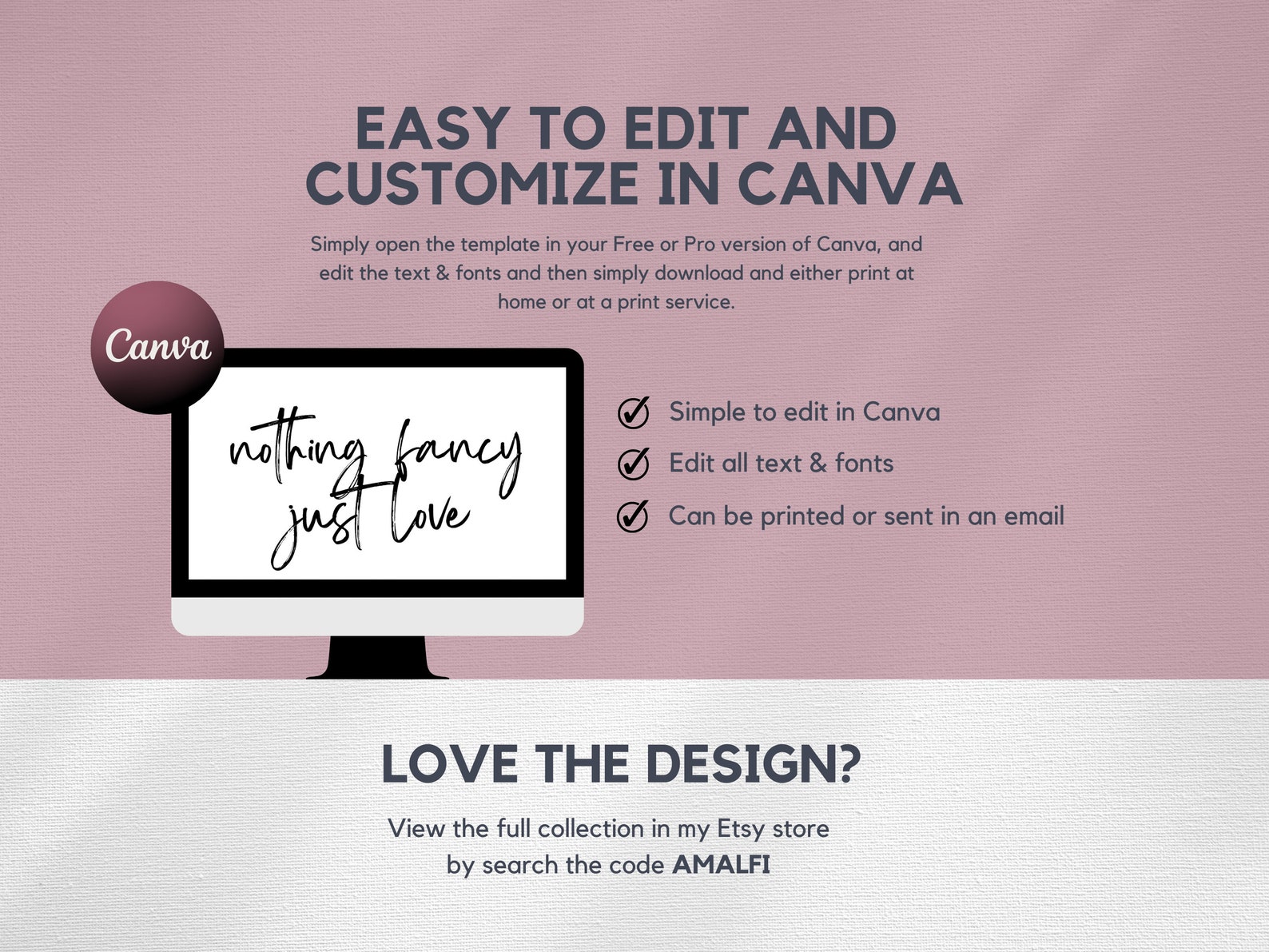 Intimate Wedding Invitation Template Small Intimate Wedding - Etsy