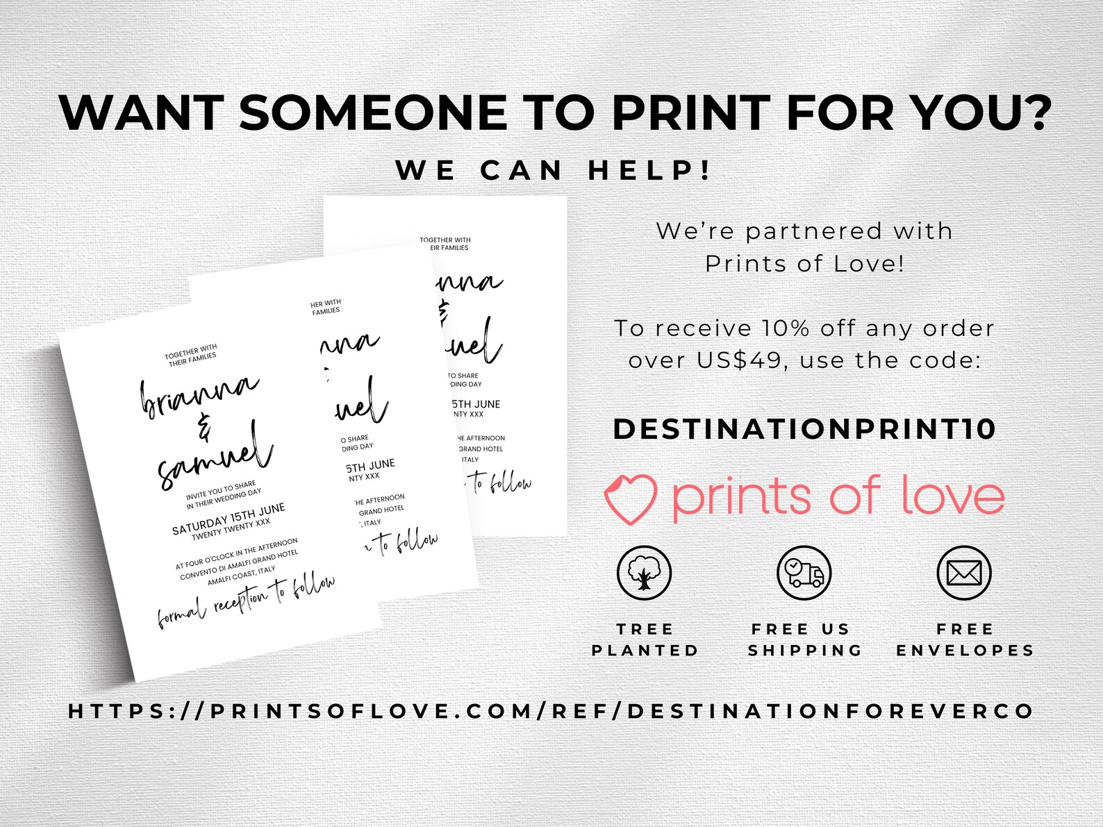 Intimate Wedding Invitation Template, Small Wedding Invite, Micro ...