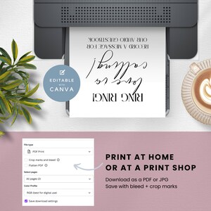 Audio Guestbook Phone Sign Template, Voicemail Guest Book, Wedding ...