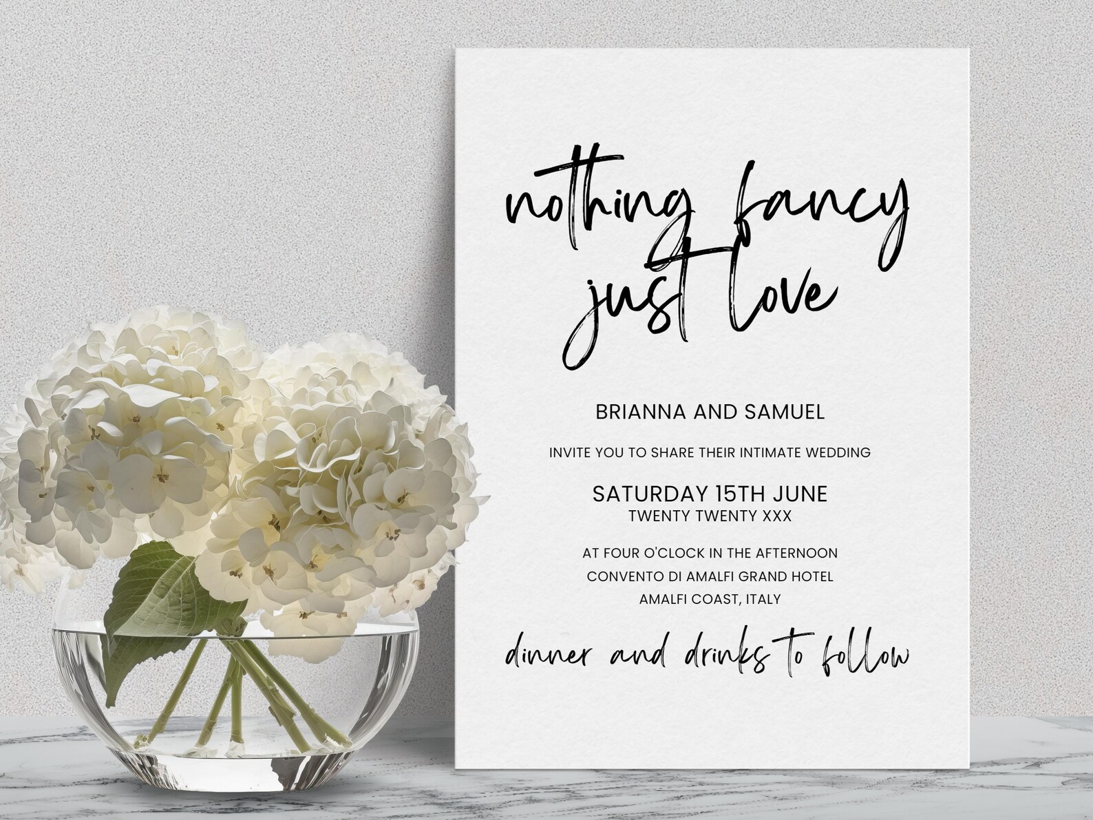 Intimate Wedding Invitation Template Small Intimate Wedding - Etsy