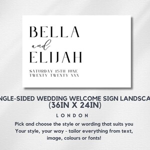 Welcome Wedding Sign Template, Minimalist Wedding Ceremony Signage ...