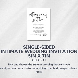 Intimate Wedding Invitation Template, Small Wedding Invite, Micro ...