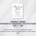 Intimate Wedding Invitation Template, Small Wedding Invite, Micro ...