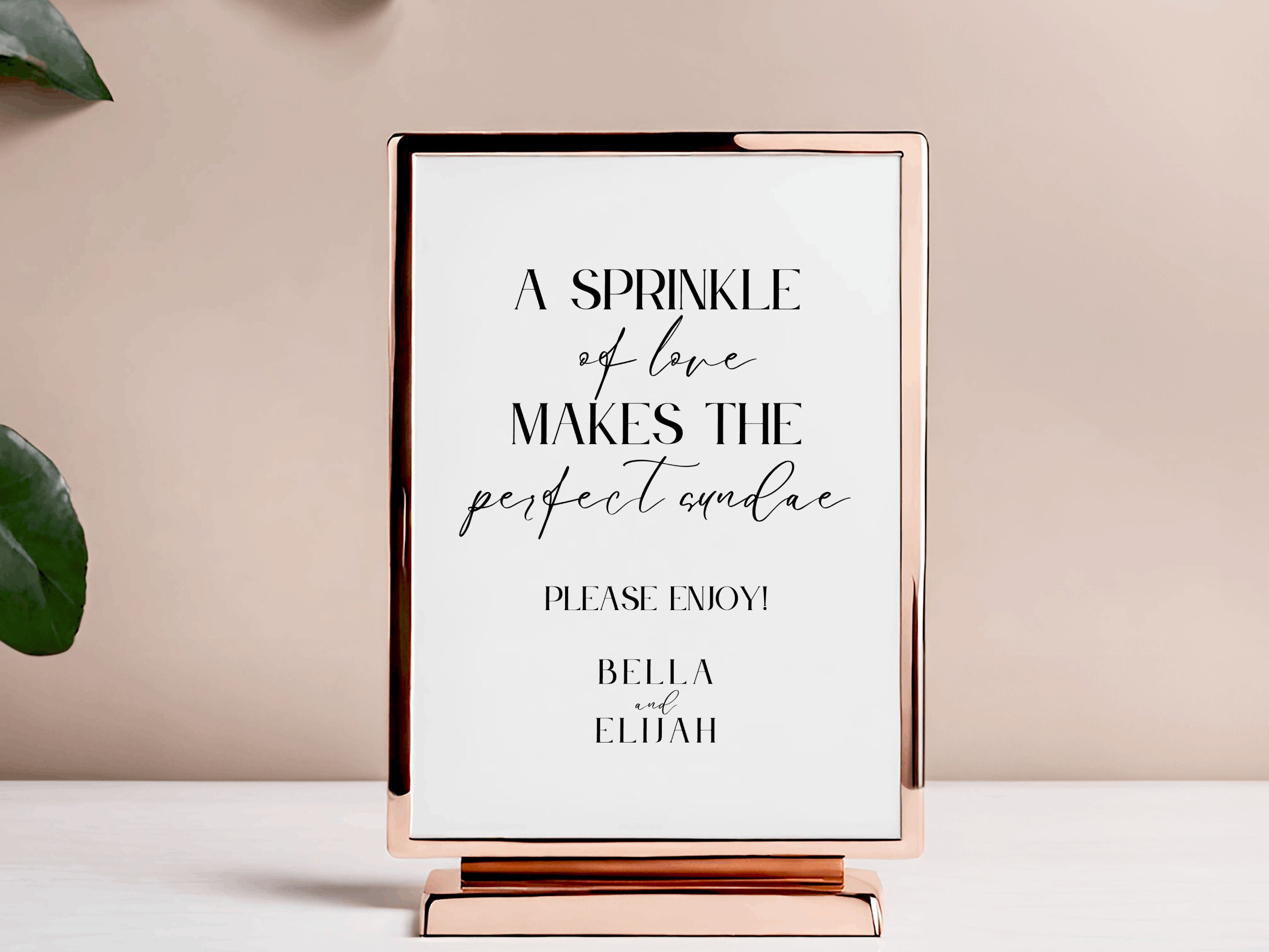 Wedding Sundae Bar Sign Template, Minimalist Wedding Ice Cream Bar ...