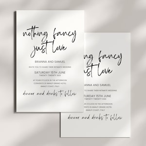 Intimate Wedding Invitation Template, Small Wedding Invite, Micro ...